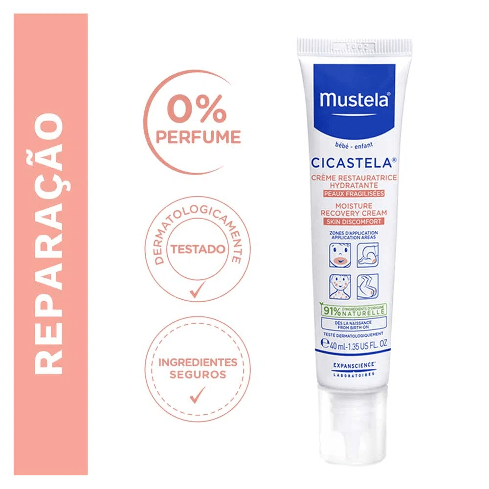Creme Hidratante Mustela Cicastela Restaurador 40Ml - Farma 22