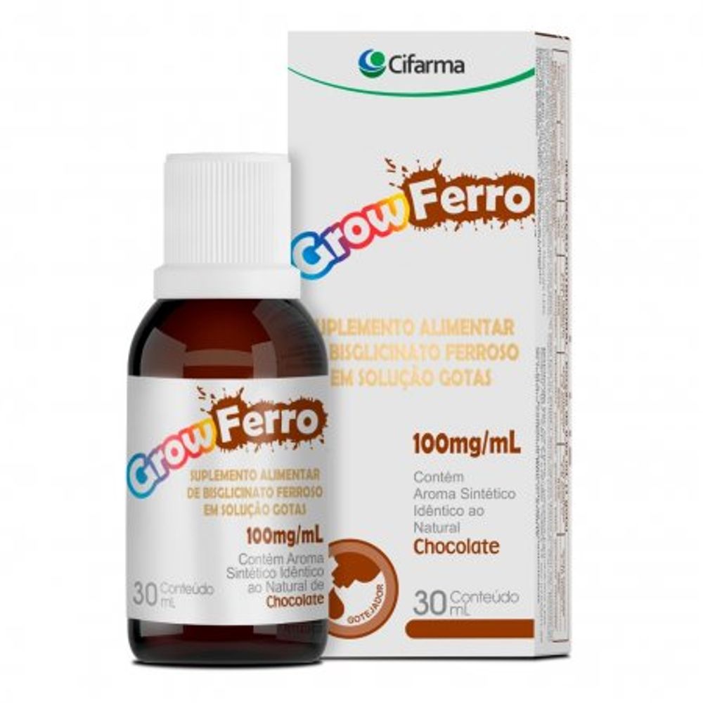 Grow Ferro 100mg/Ml Suspensão 30 Ml - Farma 22