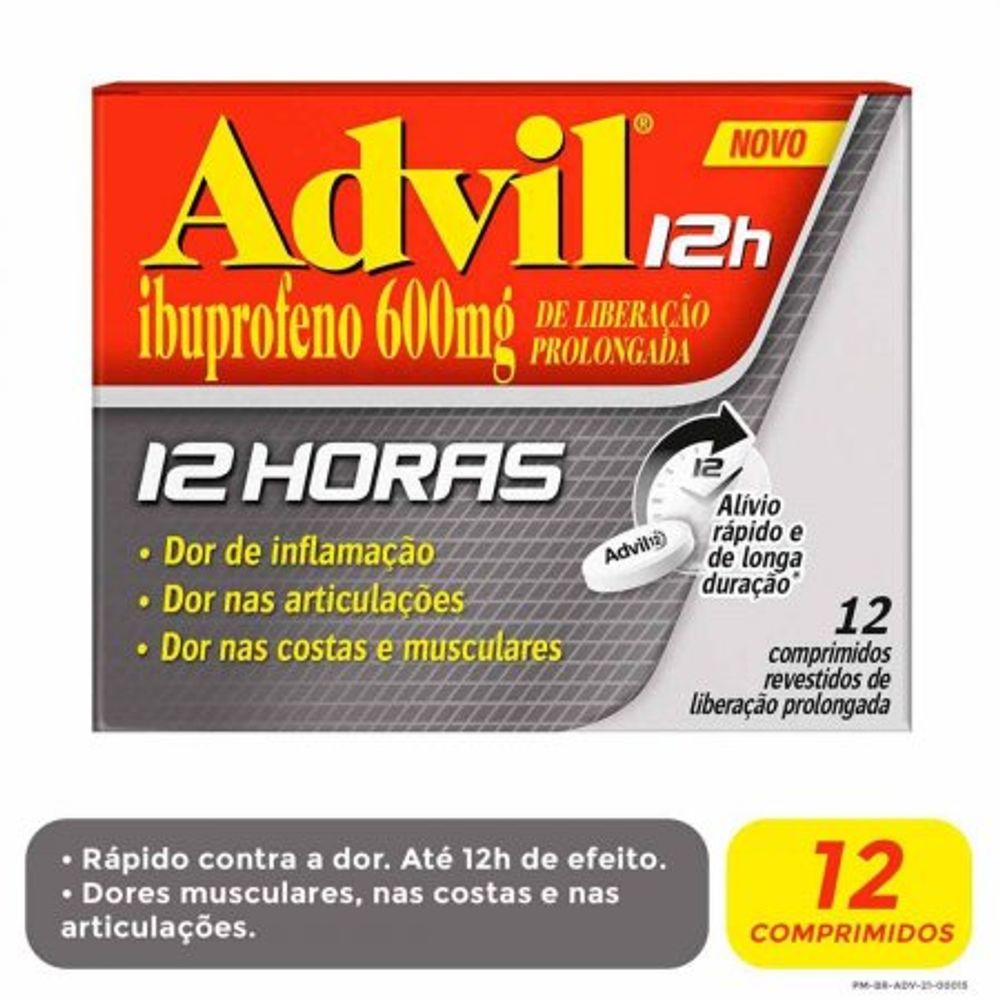 Advil 12 Horas 60Mg 12 Comprimidos Revestido - Farma 22