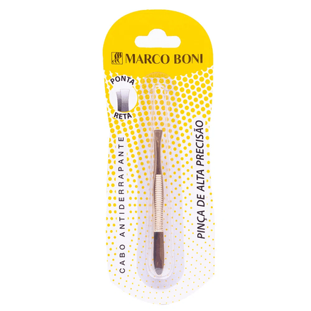 Pinça Cromada Reta 6018 Marco Boni 1 Unidade - Farma 22