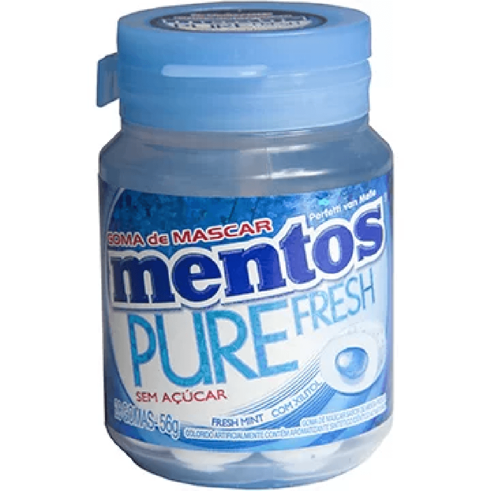 Mentos Pure Fresh Fresh Mint Goma de Mascar sem açúcar 56g 28 Unidades ...