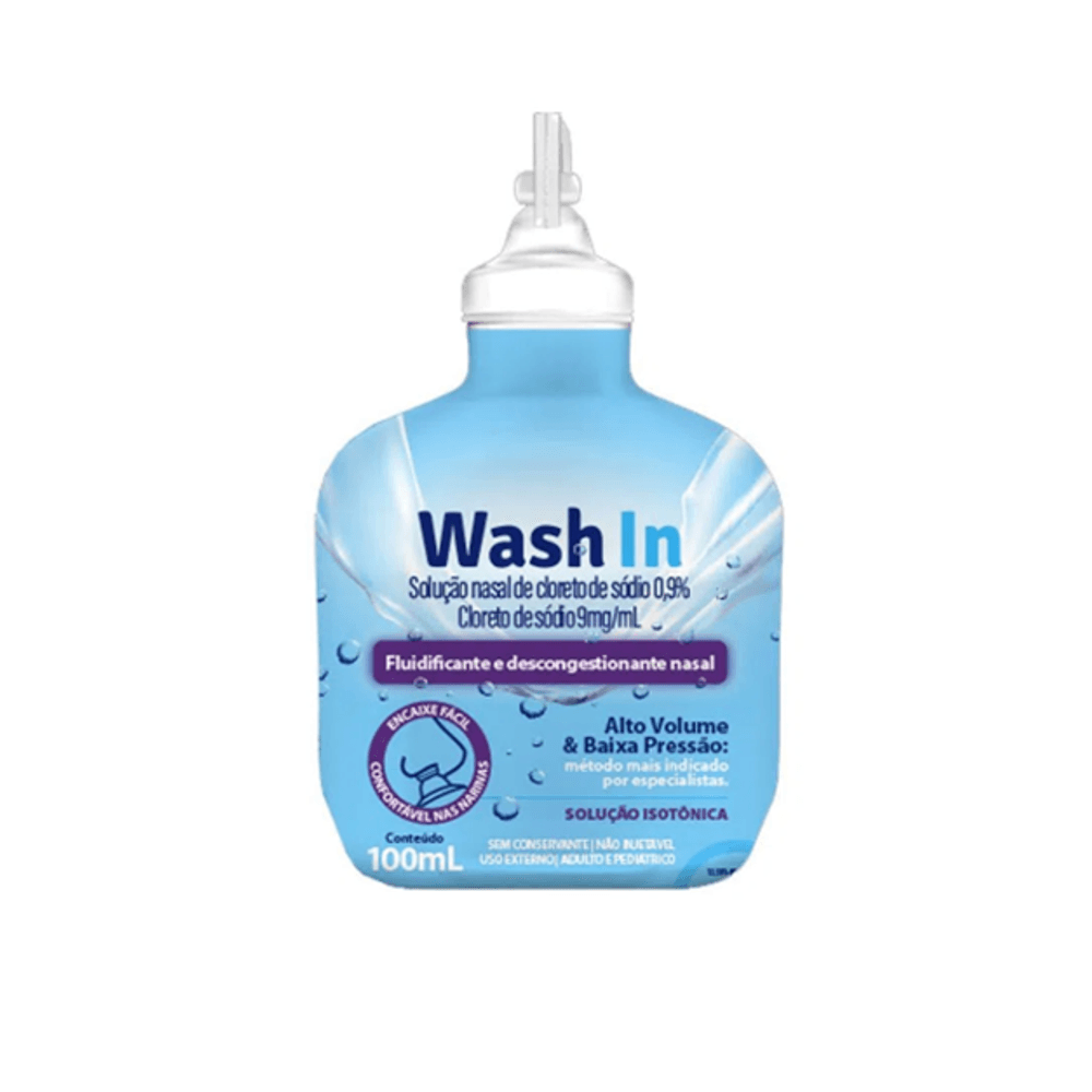 Wash In Fluidificante e Descongestonante Nasal 0,9% 100mL - Farma 22