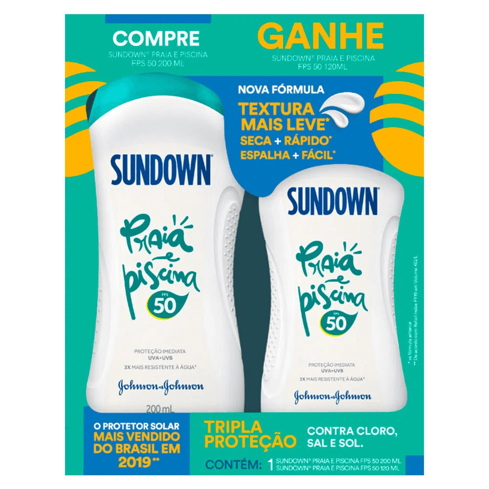 Protetor Solar Sundown Fps50 200ml Ganhe + 120ml - Farma 22