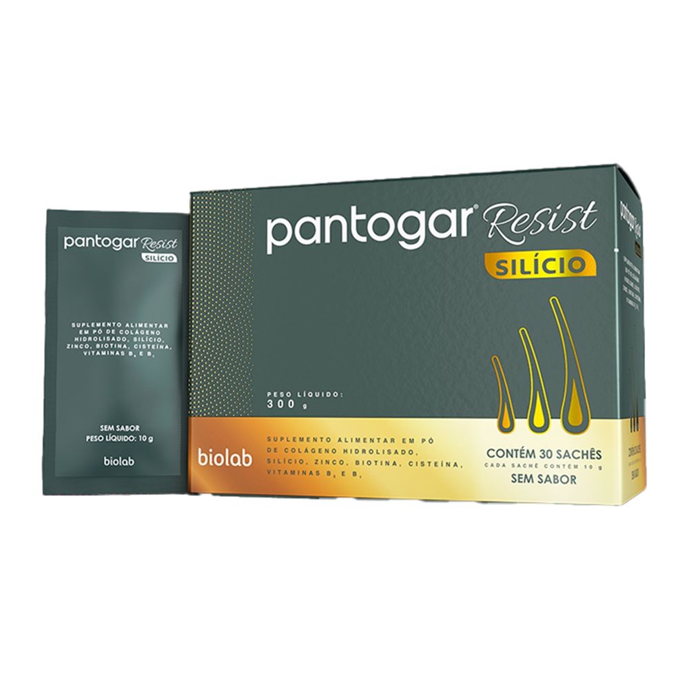 Pantogar Resist Silício 10g 30 Sachês - Farma 22
