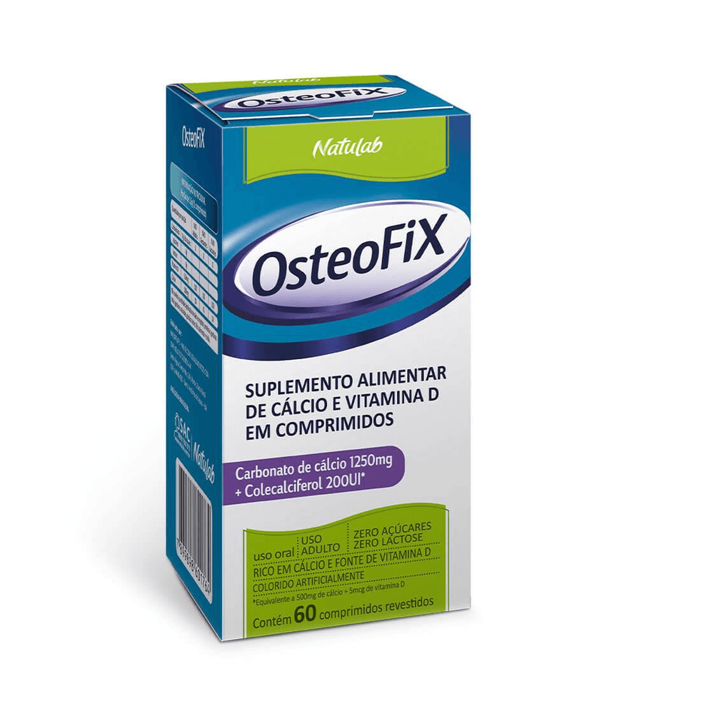 Suplemento Alimentar De Cálcio e Vitamina D Osteofix 60 Comprimidos ...