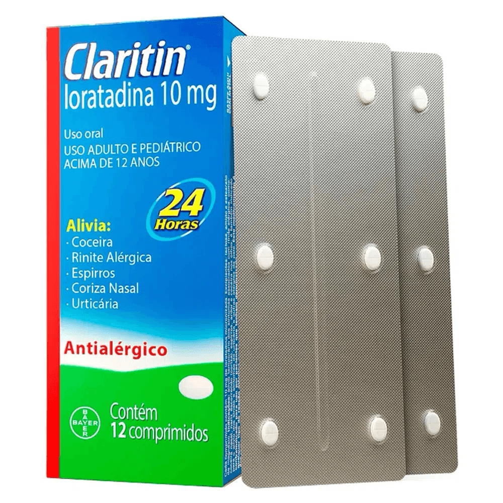 Claritin 10mg 24 Horas 12 Comprimidos - Farma 22