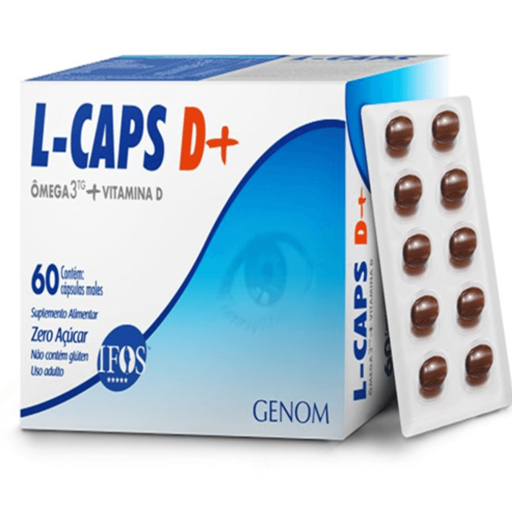 L-Caps D+ Ômega 3+Vitamina D 60 Cápsulas Moles - Farma 22