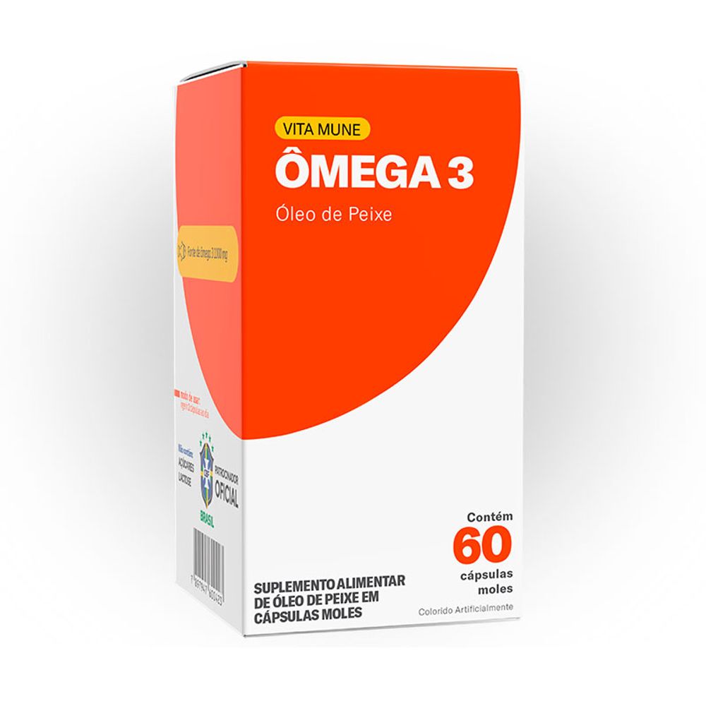Ômega 3 100mg Vita Mune 60 cápsulas moles - Farma 22